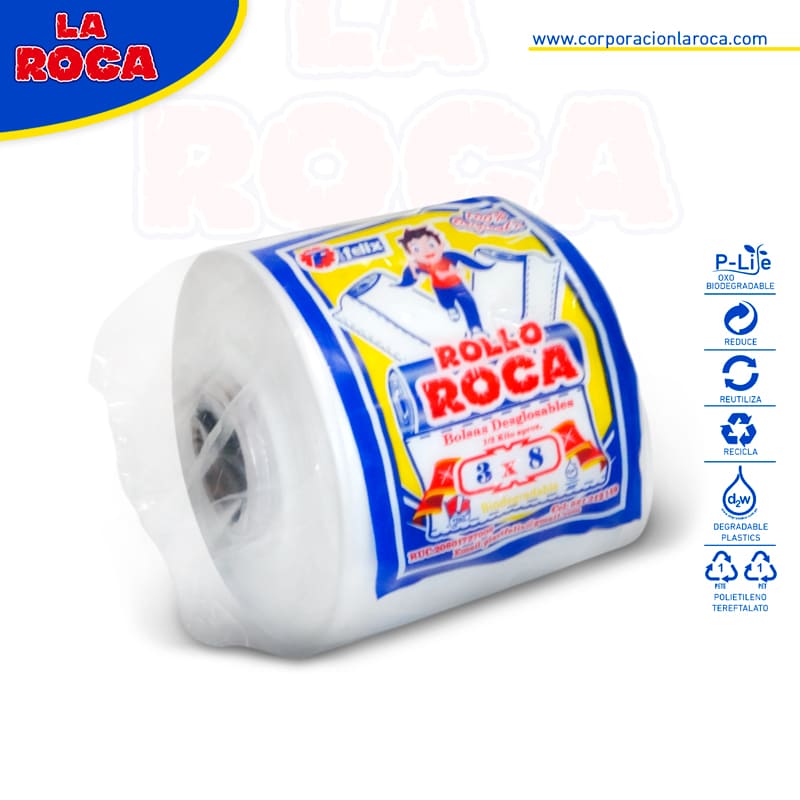Rollo Roca 1-2 KG Bolsas de Polietileno 3×8 – Corporación la Roca